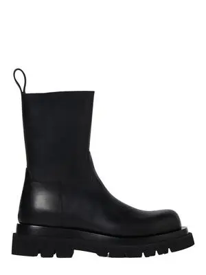 Bottega Veneta Leather Ankle Boots - Black