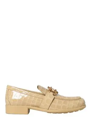 Bottega Veneta Croc Effect Loafers - Butter