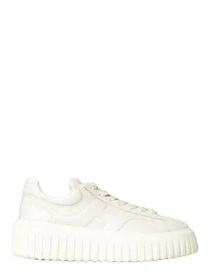 Hogan Platform Sneakers In Nappa Leather - Ivory