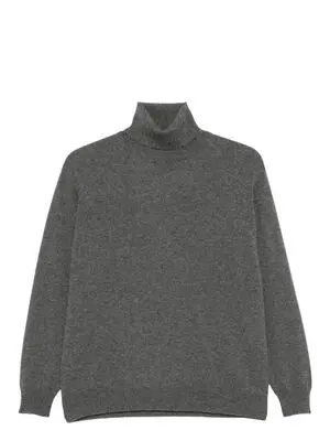 Brunello Cucinelli High Neck Cashmere Sweater - Grey