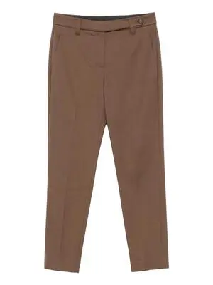 Brunello Cucinelli Cotton Tapered Leg Trousers - Brown
