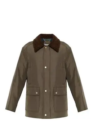 MAISON MARGIELA Padded Jacket With Shearling Collar - Green