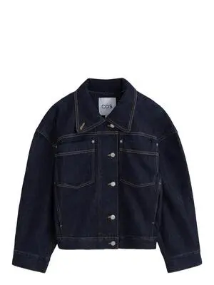 Cos Mock-neck Denim Jacket - Indigo