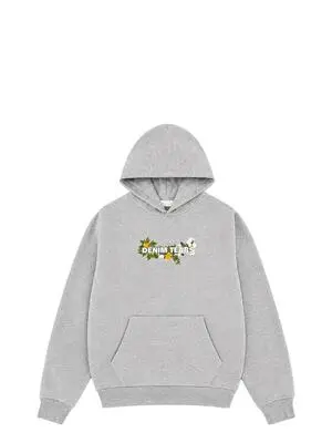 DENIM TEARS Floral Logo Hoodie - Grey