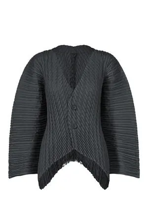 Issey Miyake Pleated Cardigan - Blue