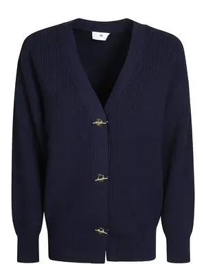 ELISABETTA FRANCHI Elisabetta Franchi Ribbed Knit Polo With Contrast Trim