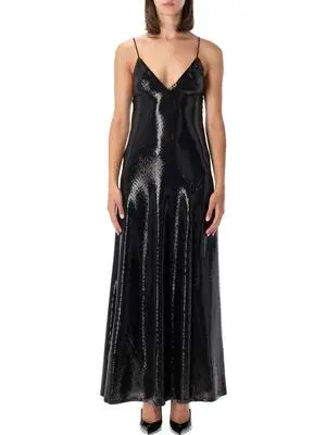 Alberta Ferretti Embellished Maxi Dress - Nero