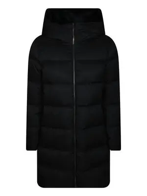 Herno A-shape Down Faux Fur Trim Hooded Jacket - Nero