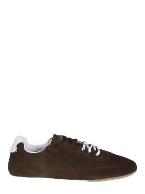 ALOHAS Suede Leather Lace Up Sneakers - Marrone