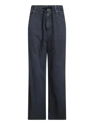 MAISON MARGIELA Inspired Utility Pants With Five Pockets And Drawstring Waist - Nero