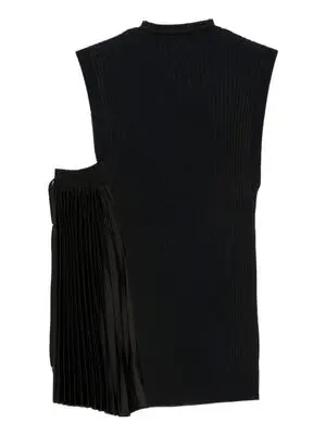 Emporio Armani Pleated Tank Top - Black