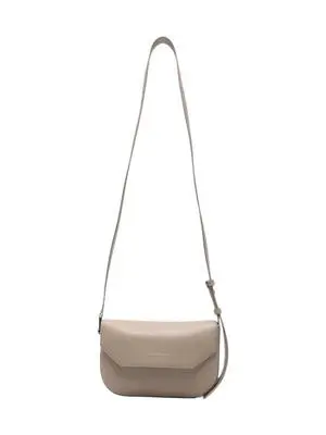 Emporio Armani Leather Crossbody Bag - Grey
