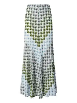 Missoni Long Viscose Lamé Skirt With Lace Motif - Multicoloured