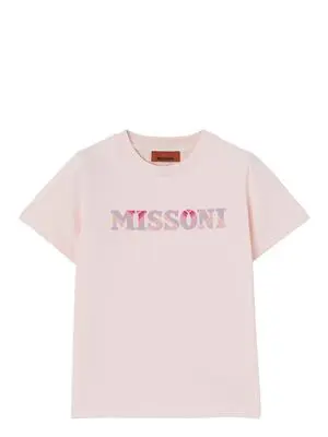 Missoni Short-sleeve Cotton Crewneck T-shirt - Pink