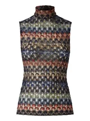 Missoni Sleeveless Viscose Lamé Top - Multicoloured