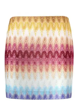 Missoni Mini Skirt With Dégradé Lace Motif - Multicoloured