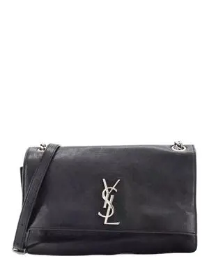 Saint Laurent Sunset Leather Medium Shoulder Bag - Black