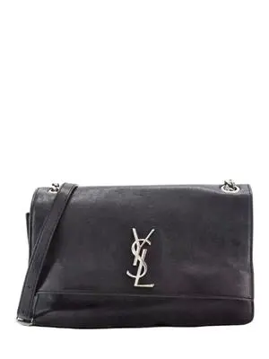 Saint Laurent Sunset Leather Medium Shoulder Bag - Black