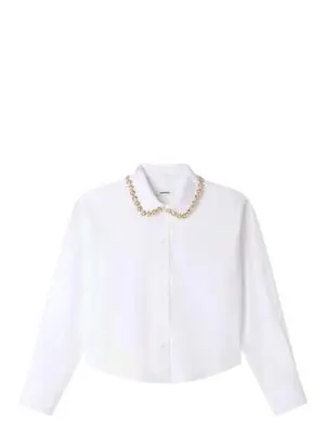 Sandro Embellished Collar Shirt - White