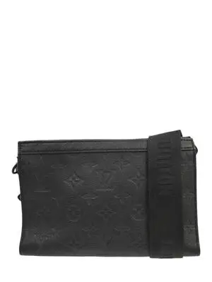LOUIS VUITTON Monogram Shadow Gaston Shoulder Bag - Black
