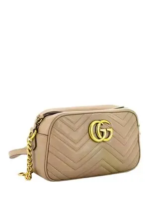 Gucci Gg Marmont Matelassé Leather Small Shoulder Bag - Neutrals