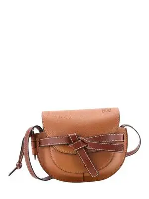 Loewe Gate Shoulder Bag Leather Mini Crossbody Bag - Brown