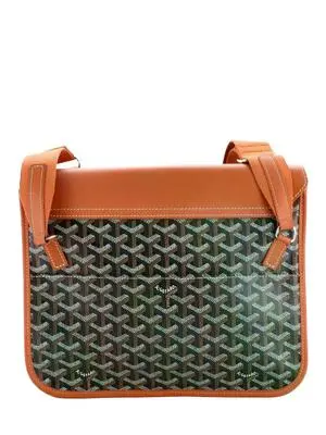 Goyard Coursier Messenger Bag In Coated Canvas And Leather - Brown