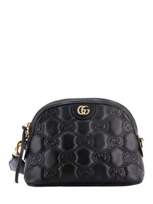Gucci Gg Matelasse Leather Small Shoulder Bag - Black