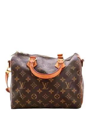 LOUIS VUITTON Louis Vuitton Speedy Bandouliere Monogram Canvas 25 Satchel Brown