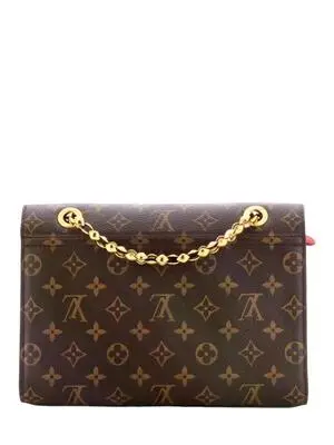 LOUIS VUITTON Louis Vuitton Victoire Monogram Canvas And Leather Shoulder Bag Red