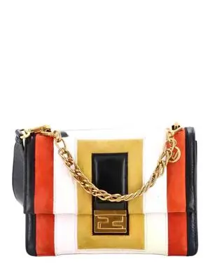 Fendi Kan U Leather Medium Shoulder Bag - Multicolour