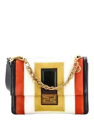 Fendi Kan U Leather Medium Shoulder Bag - Multicolour