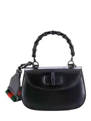Gucci Bamboo Top Handle Satchel Bag - Black