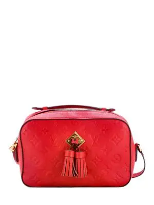 LOUIS VUITTON Monogram Empreinte Saintonge Handbag - Red