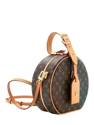 LOUIS VUITTON Petite Boite Chapeau Monogram Canvas Crossbody Bag - Brown