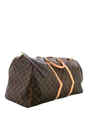 LOUIS VUITTON Keepall Monogram Canvas 60 Travel Bag - Brown