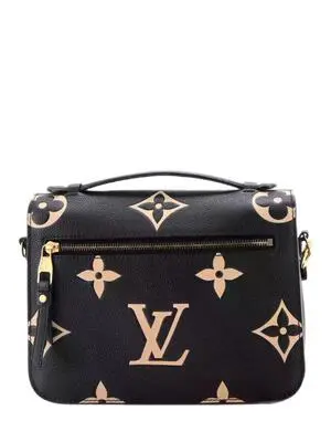 LOUIS VUITTON Pochette Metis Monogram Empreinte Giant Crossbody Bag - Black