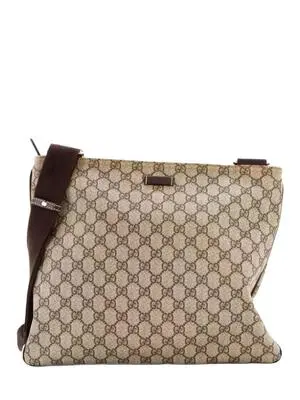 Gucci Gg Coated Canvas Messenger Bag - Brown