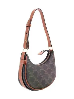 Celine Ava Bag Triomphe Coated Canvas Mini Shoulder Bag - Brown