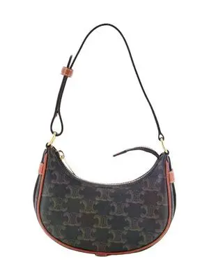 Celine Ava Bag Triomphe Coated Canvas Mini Shoulder Bag - Brown