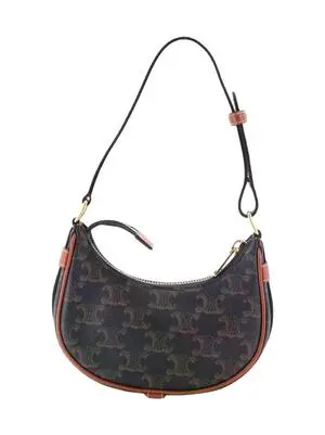 Celine Ava Bag Triomphe Coated Canvas Mini Shoulder Bag - Brown