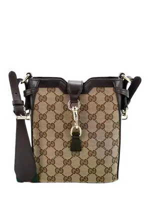 Gucci Gg Canvas Mini Bucket Bag - Brown