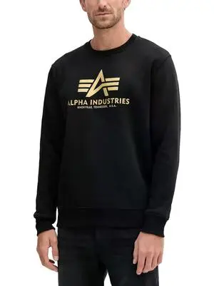 Alpha Industries Logo Print Sweatshirt - Black
