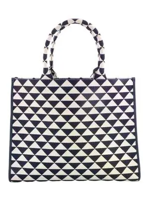 Prada Symbole Shopper Jacquard Large Tote Bag - Blue