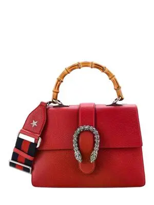 GUCCI Gucci Dionysus Bamboo Top Handle Bag Leather Medium Satchel