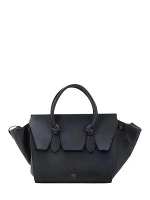 Celine Tie Knot Grainy Leather Mini Tote Bag - Black