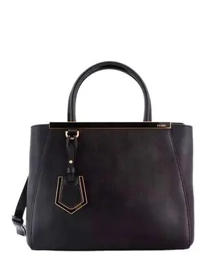 Fendi 2jours Leather Petite Satchel - Black