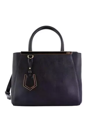 Fendi 2jours Leather Petite Satchel - Black