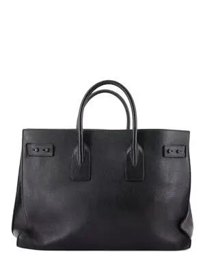 Saint Laurent Sac De Jour Souple Leather Satchel - Black