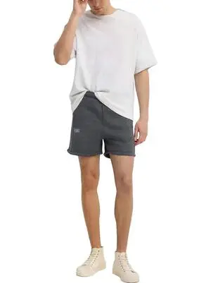 American Vintage Drawstring Logo Shorts - Grey